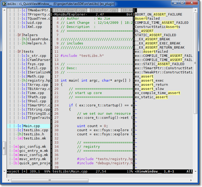 Search tags and symbols – exVim